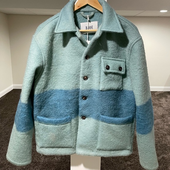 Bode | Jackets & Coats | Bode One Of A Kind Wool Blue Midcentury 6s ...